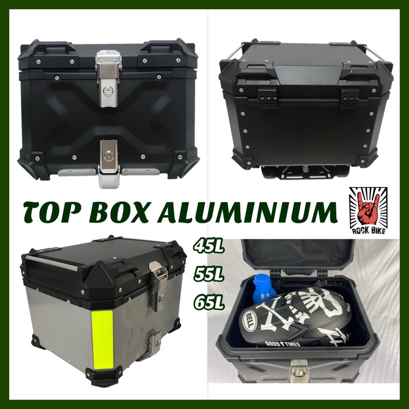READY STOCK MOTORCYCLE TOP BOX ALUMINIUM PREMIUM X-DESIGN ALUMINIUM ...