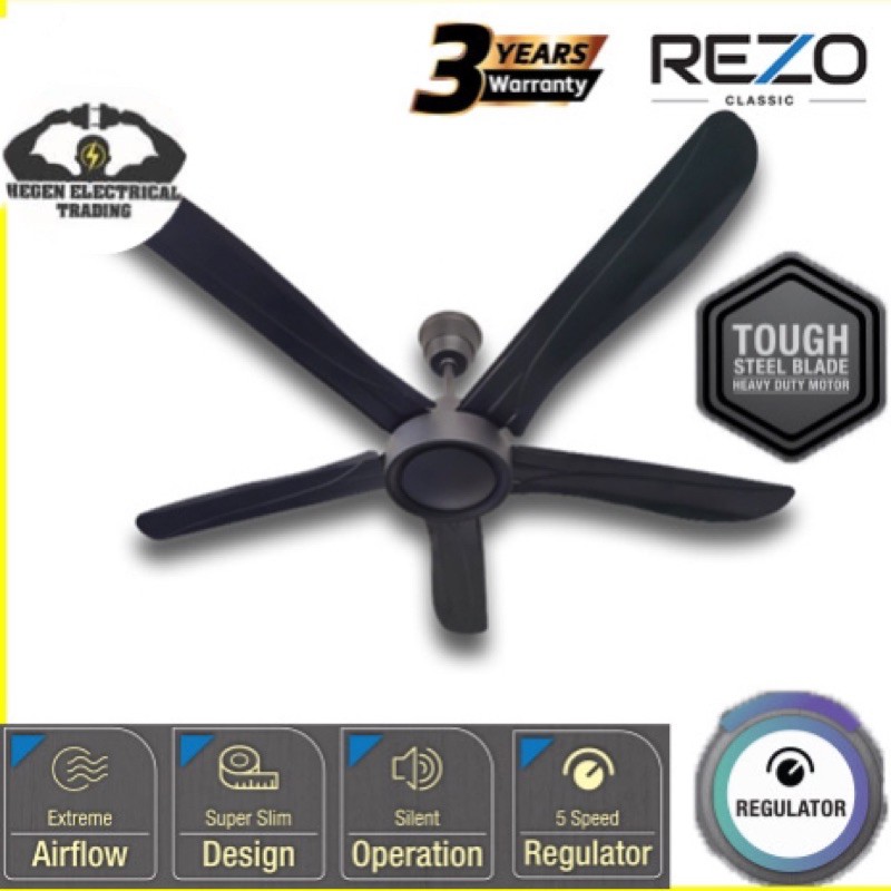 REZO S106/ 56” 5BLADE REGULATOR FAN/ REZO K16 3BLADE 60” REGULATOR ...