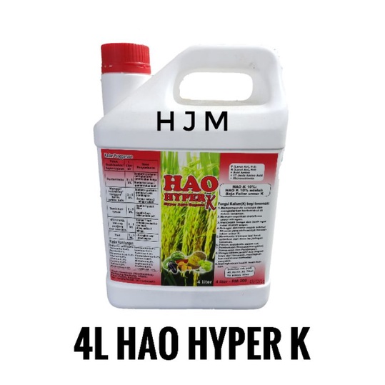 HAO HYPER K (4L) Baja Buah Padi / Vitamin Buah Padi / Baja Foliar Padi ...