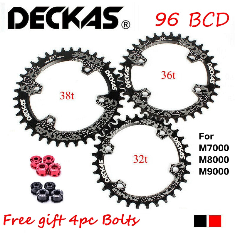 DECKAS Round 96BCD-S Chainring Bike Chain Ring MTB bicycle BCD 96 Chainwheel 32T 34T 36T 38T ...