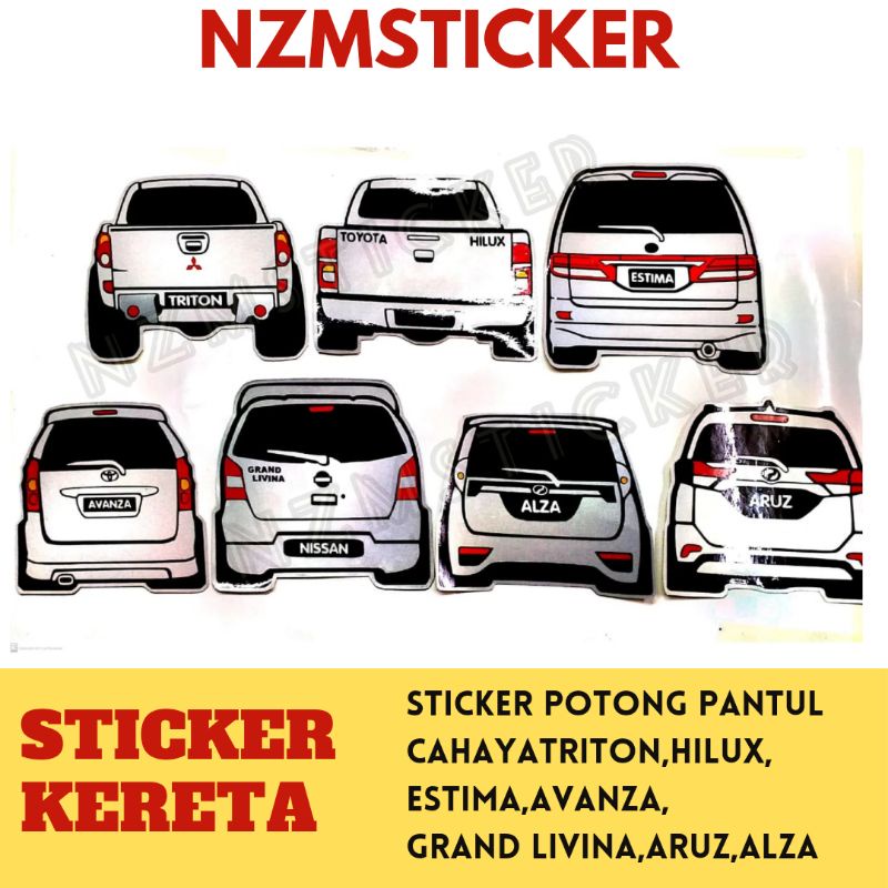 Sticker kereta,Sticker belakang kereta Hilux, Grand Livina,Triton ...