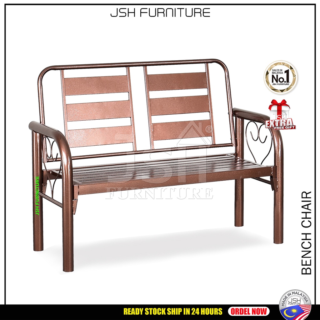 JSH BC2X Bench Chair/ Metal Bench Chair/ Outdoor Bench/ Garden Bench ...
