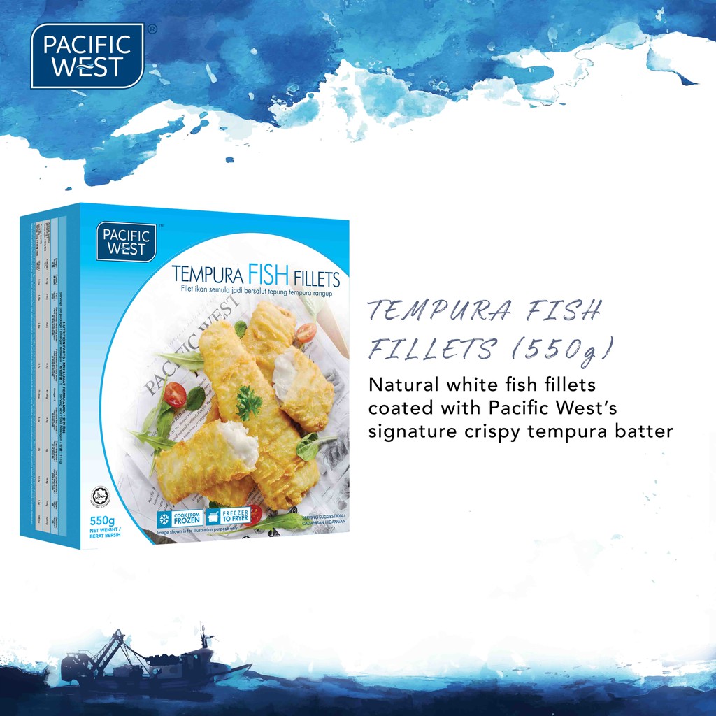 Pacific West Tempura Fish Fillets (550g) | Shopee Malaysia