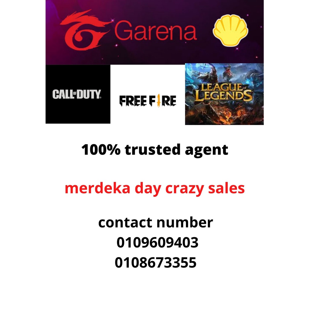 GARENA SHELL CODE (MALAYSIA) | Shopee Malaysia