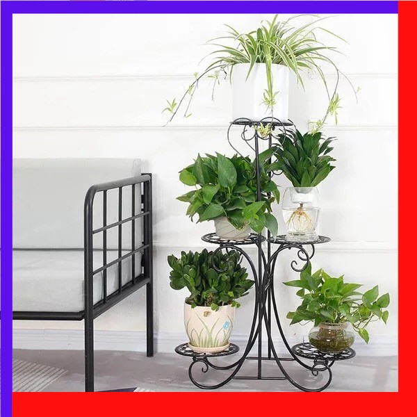 5 Tier Flower Pot Stand Love Style Balcony Indoor Plant Pot Rack Flower ...