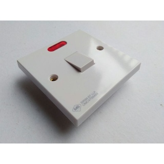 UMS 20A 250V AC DP Flush Switch With Neon Indicator Water Heater Switch ...