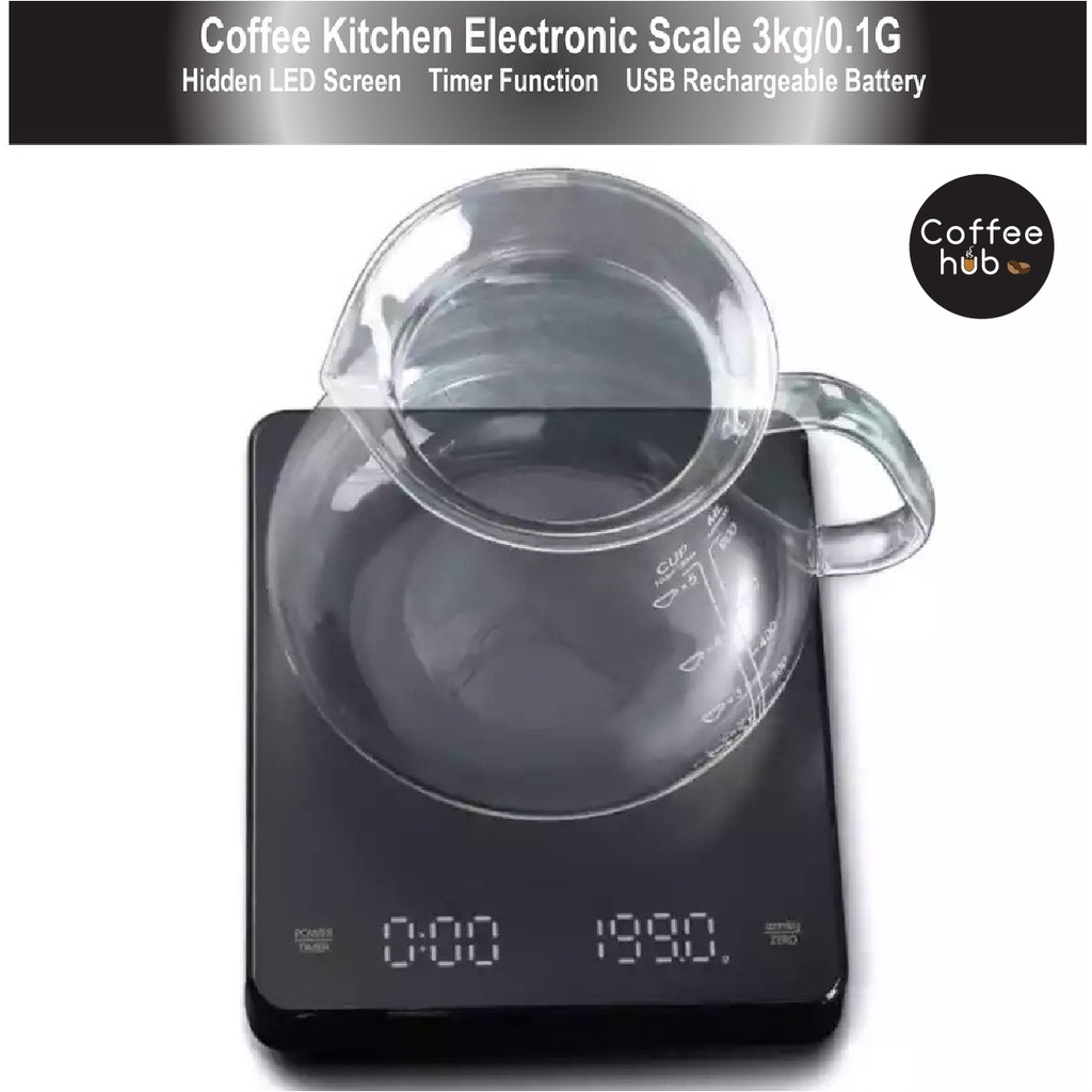 (Ready Stock)Espresso Coffee Digital Precision Smart Scale Food Scale ...