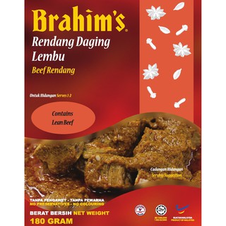 Brahim's Meals Ready To Eat 180g Brahim Brahims MRTE Instant Travel ...