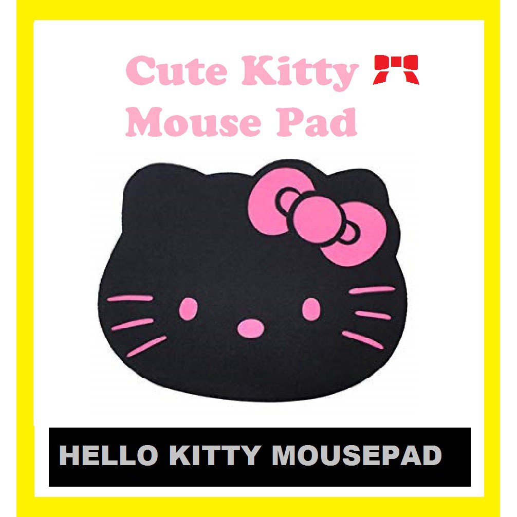 HELLO KITTY CUTE MOUSE PAD (Black Colour) | Shopee Malaysia