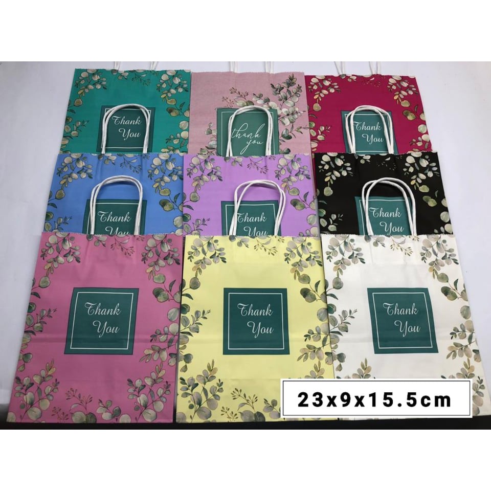 10PCS Paper Beg Craft Wedding Event Gift Beg Kertas Leaf 23x9x15.5cm ...
