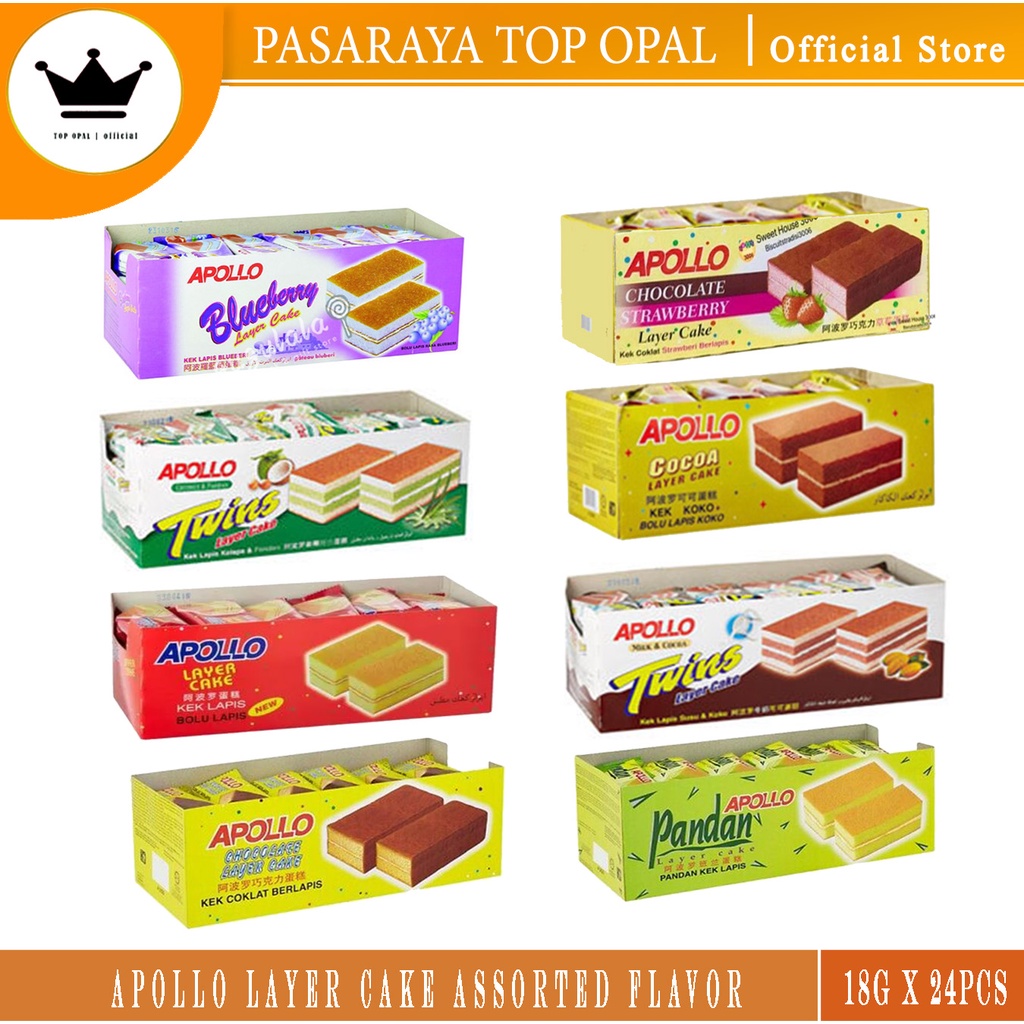 18g x 24pcs Apollo Layer Cake Assorted Flavor | Shopee Malaysia