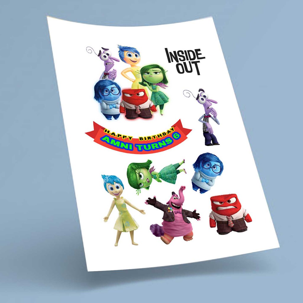 INSIDE OUT CUSTOM NAME & AGE [JPEG FORMAT/FILE] [CAKE TOPPER] [PRINT ...