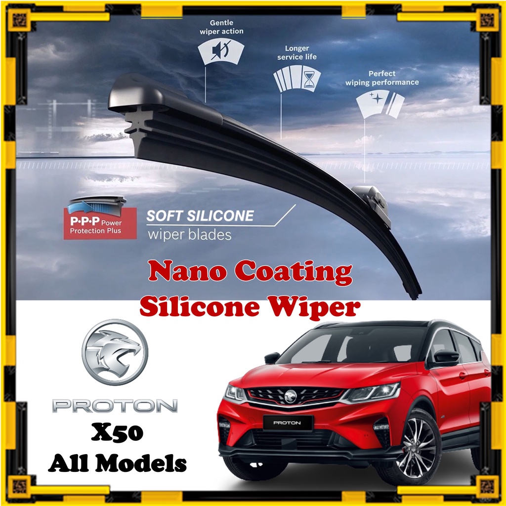 Proton X50 - Nano Coating Soft Silicone Car Wiper Blades - 1 Pair ...