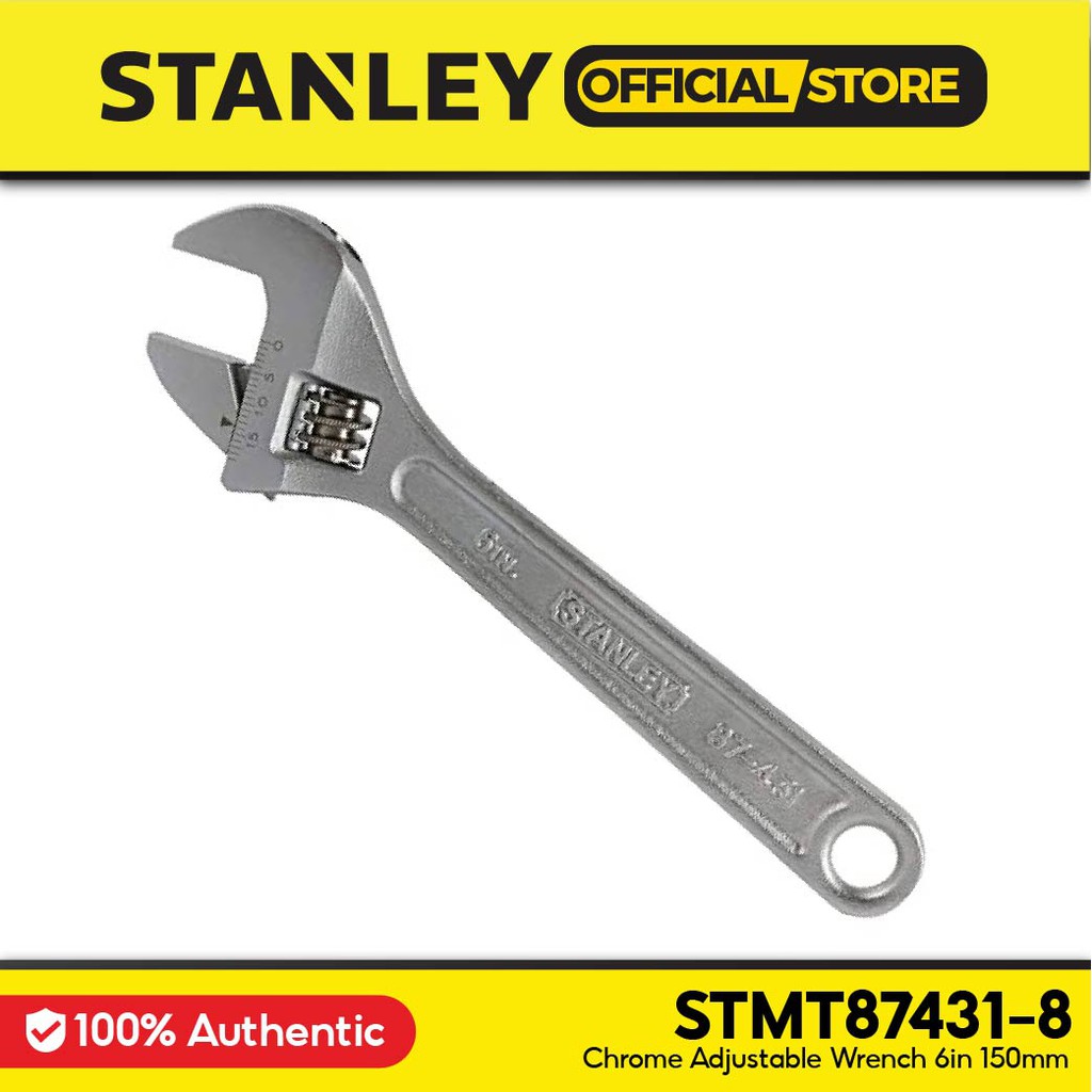 Stanley STMT87431-8 (87-431-1) Chrome Adjustable Wrench 6in 150mm ...
