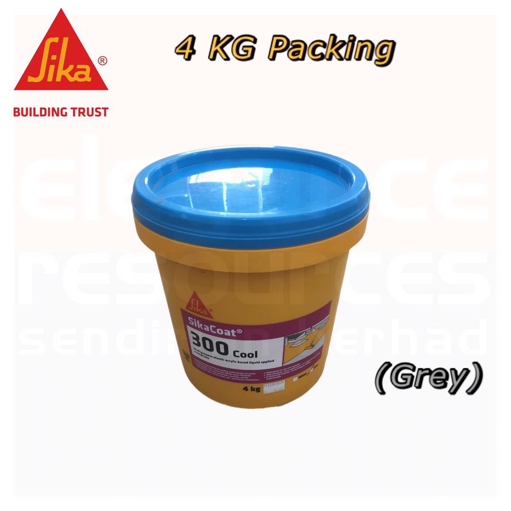 SIKA SikaCoat 300 Cool 4KG (Grey) Waterproofing | Shopee Malaysia
