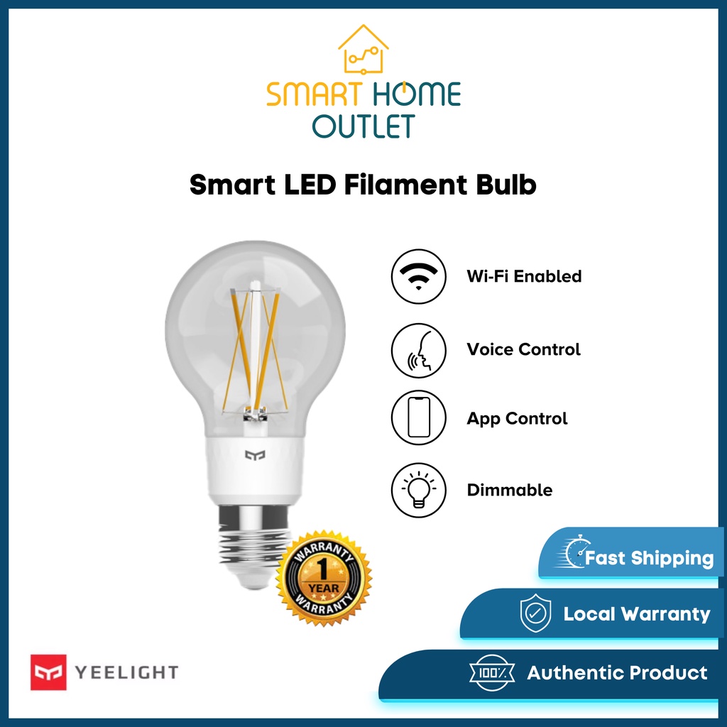 SHO Yeelight Smart LED Vintage Filament Light Bulb YLDP12YL 700 Lumen ...