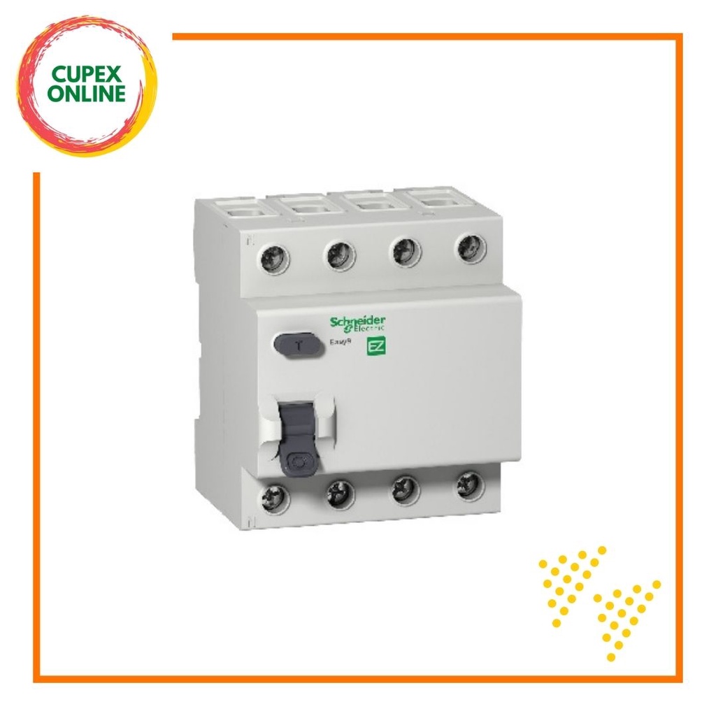 [EZ9R56463] Schneider Electric Easy9 RCCB 4P 63A 100mA (cupex) | Shopee ...