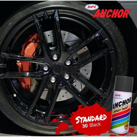 DPI Anchor Spray Paint Standard Colour 30 Metalic Black Hitam Kilat ...
