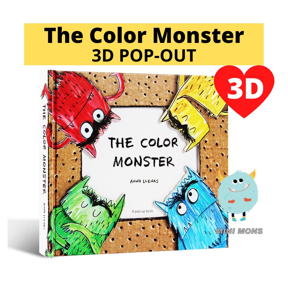 The Color Monster Pop-Up Book 3D Emotions Feeling Anna Llenas English ...