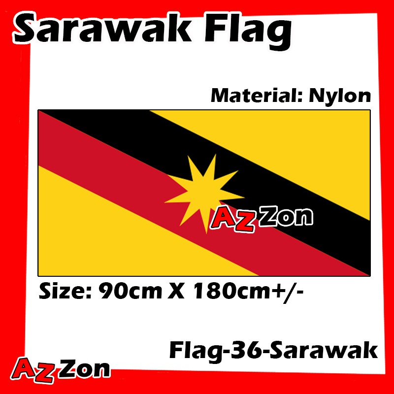 Sarawak Flag / Bendera / Negeri Bendera / State Flag / Jalur Gemilang ...