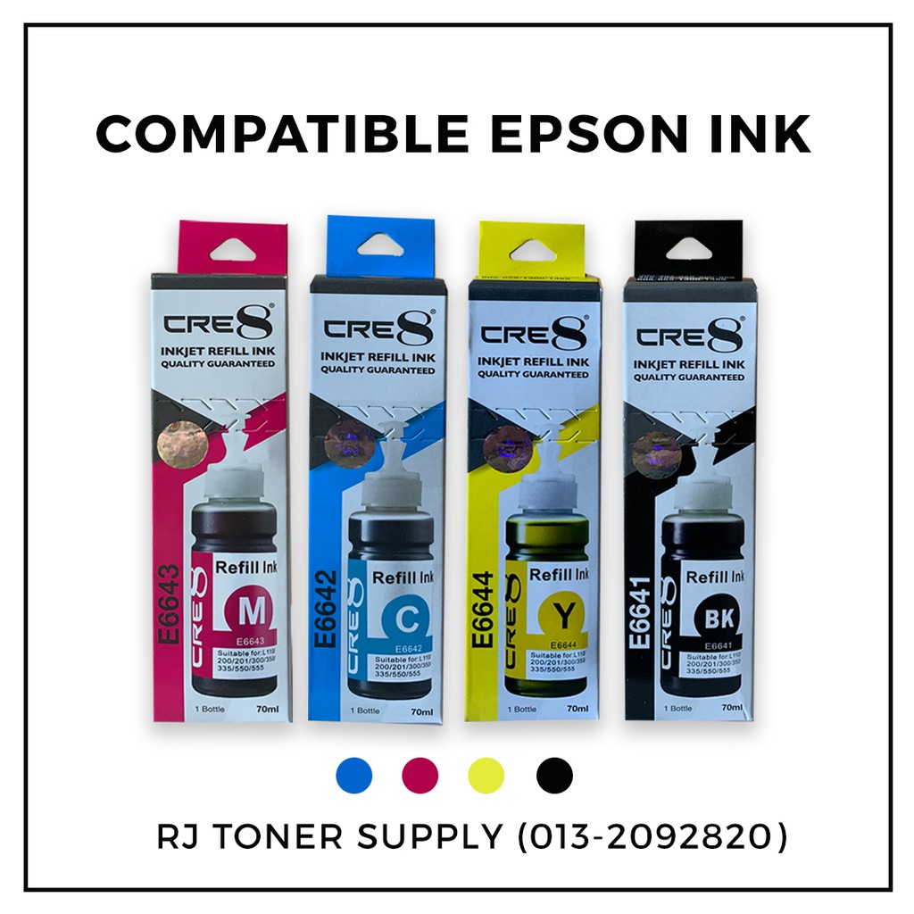 EPSON E664 Compatible Refill Ink For L120/L210/L360/L1300/ L365/ L405 ...