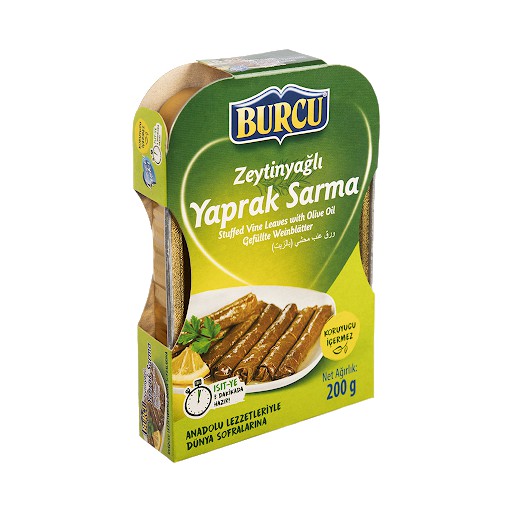 Burcu Stuffed Vine Leaves with Olive Oil 200g | BeeCost