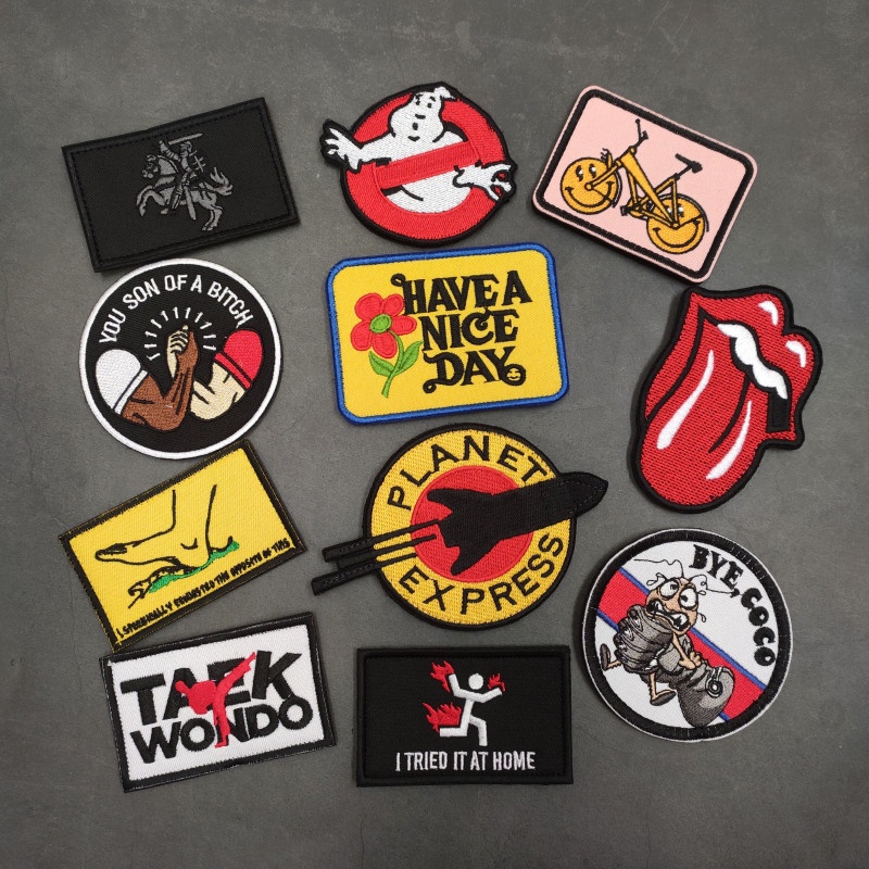 [Custom Velcro Badge] Have a good day 3D embroidered Velcro badge ...