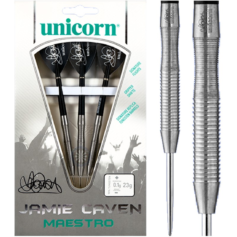 UNICORN STEEL TIP DART - MAESTRO 90% TUNGSTEN - JAMIE CAVEN [23G ...