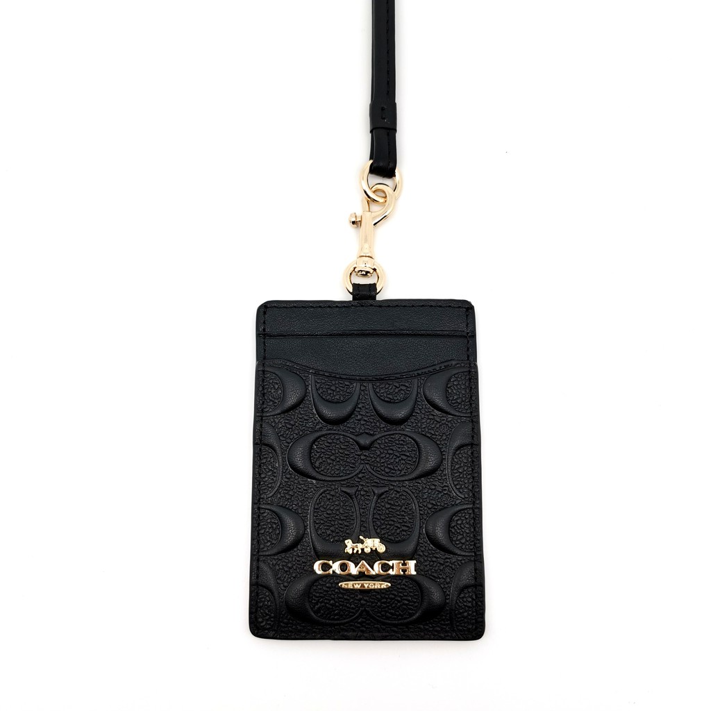 Metal Logo COACH Lanyard ID Name Tag Classic Crescent Relief 3 Colors ...