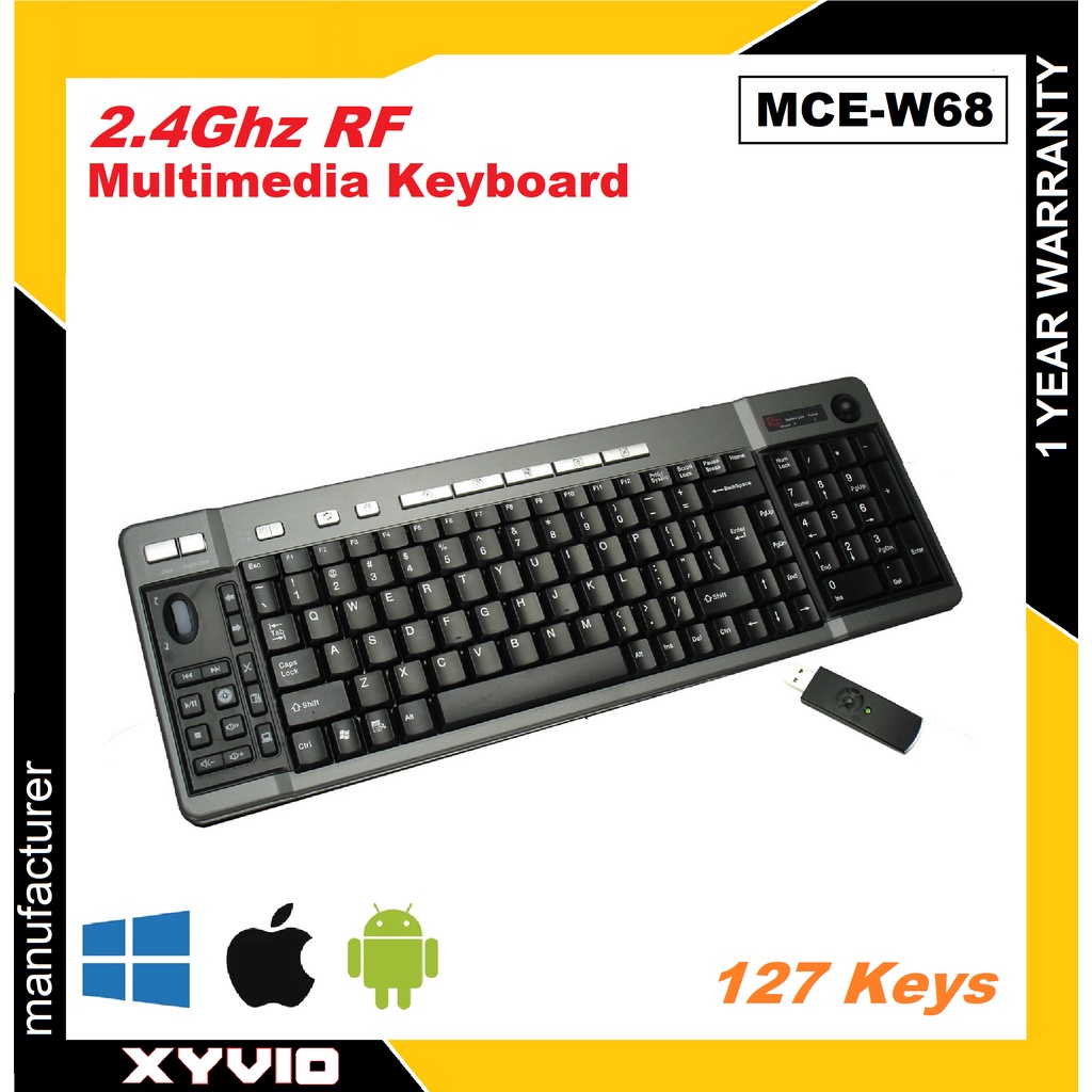 XYVIO MCE-W68 2.4GHz WIreless Gaming and Entertainment Multimedia ...