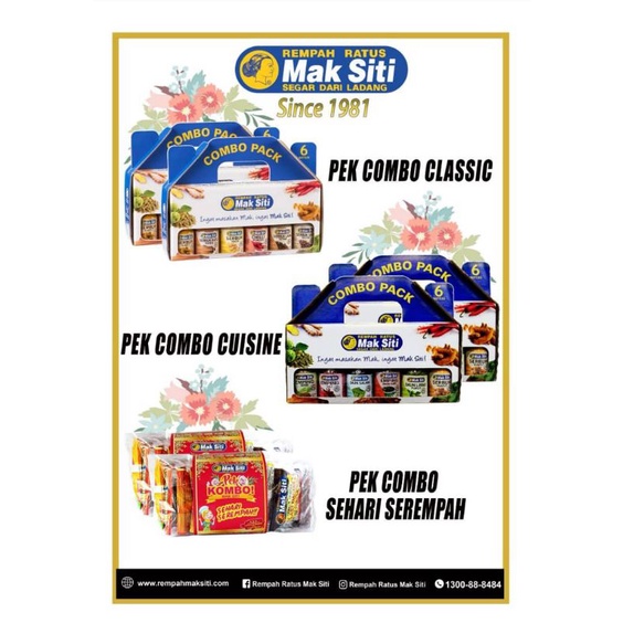 Set Combo Rempah Ratus Mak Siti (Combo sehari serempah + Combo Classic ...