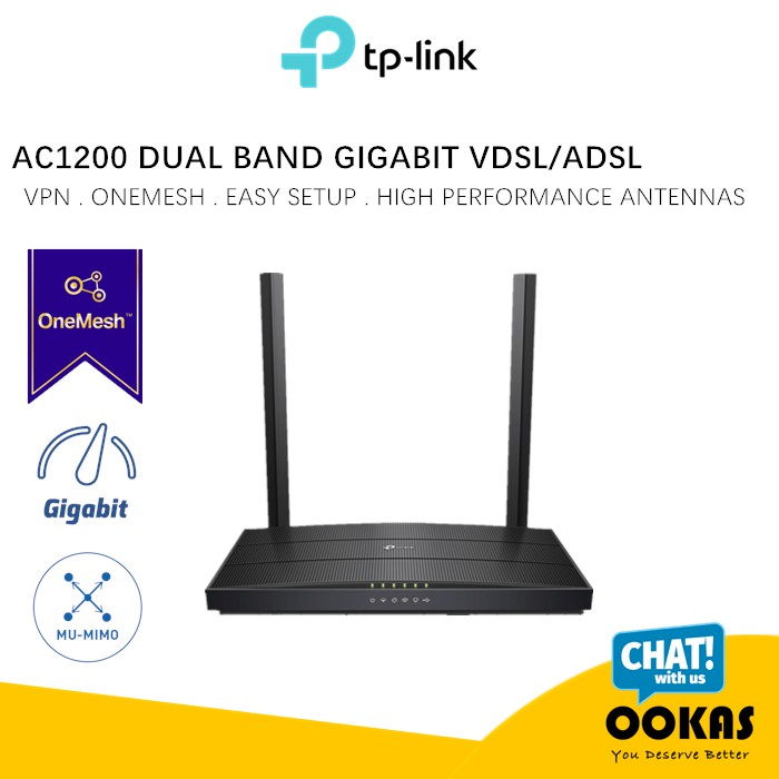 TP-LINK Archer VR400 V3 Onemesh AC1200 5Ghz Wireless Dual Band Streamyx ...