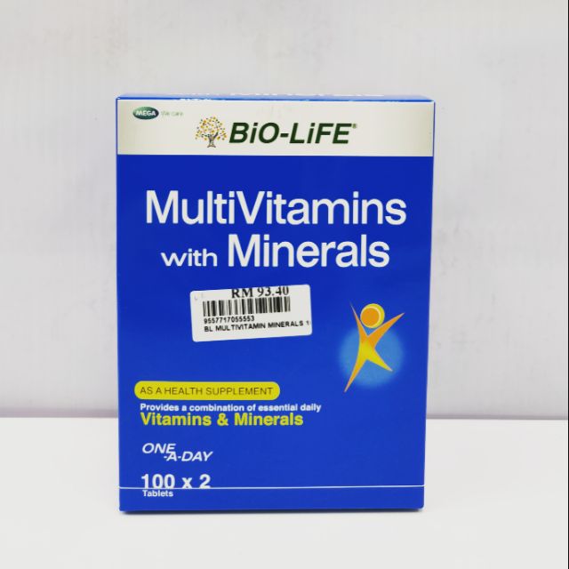 BiO-LiFE Multivitamins with Minerals 100'sx2 | Shopee Malaysia