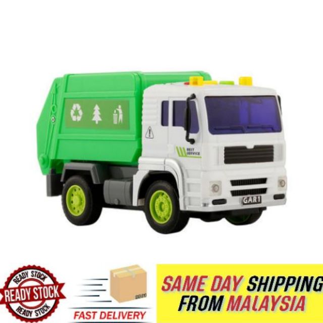 Garbage Truck/ Alam Flora Dump Truck (Lights & Sound) Strong Friction ...
