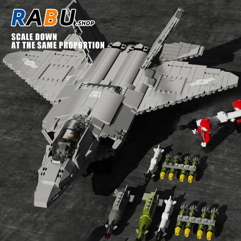 Bell Boeing V-22 Osprey F35 F22 3D Model Airplane Play Vehicle Building ...