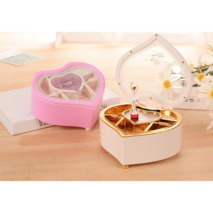 Ballet heart shape music box Ballet love shape music box Valentine's ...