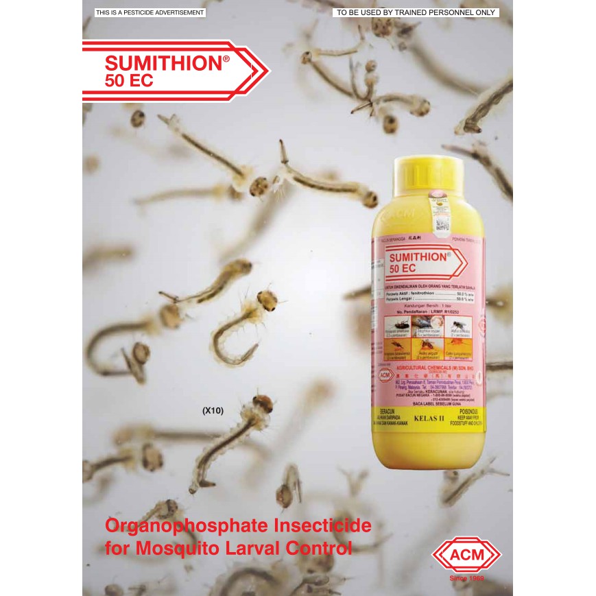 1Liter ACM Sumithion 50 EC Mosquito Insecticide Racun Nyamuk | Shopee ...
