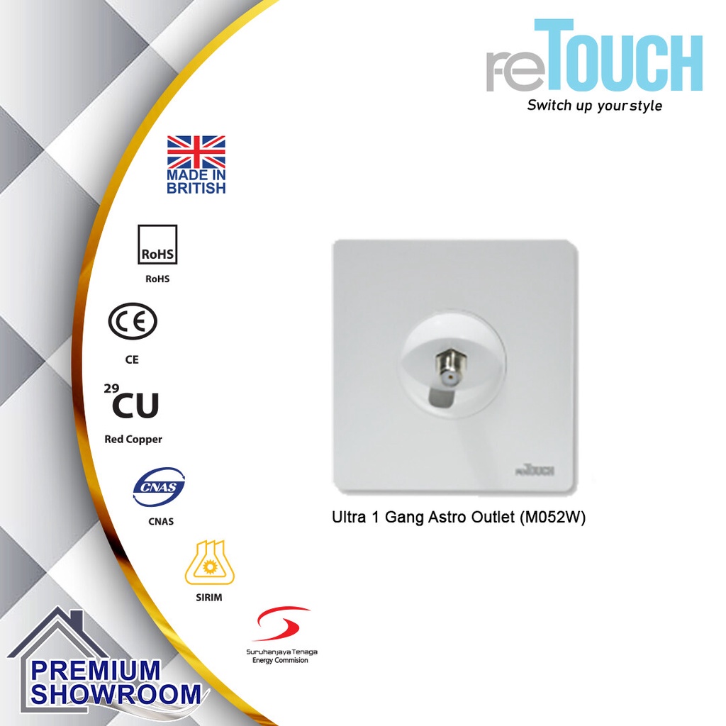 ReTouch Ultra 1 Gang Astro Outlet (M052W) | Shopee Malaysia
