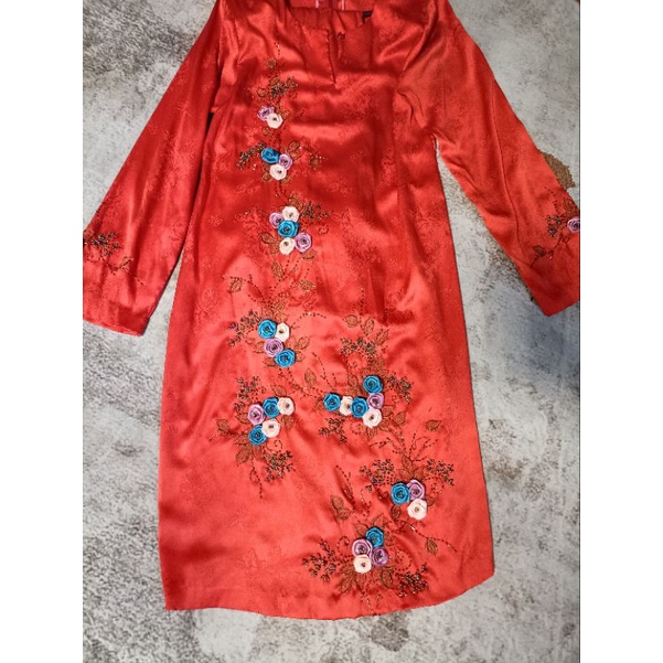 Baju kurung bunga timbul indonesia | Shopee Malaysia