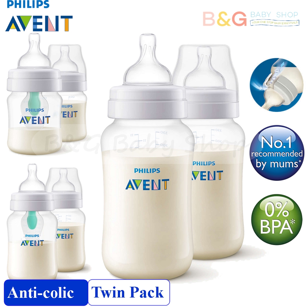 Philips Avent Classic+ Anti Colic Wide Neck Baby Newborn Milk Feeding ...
