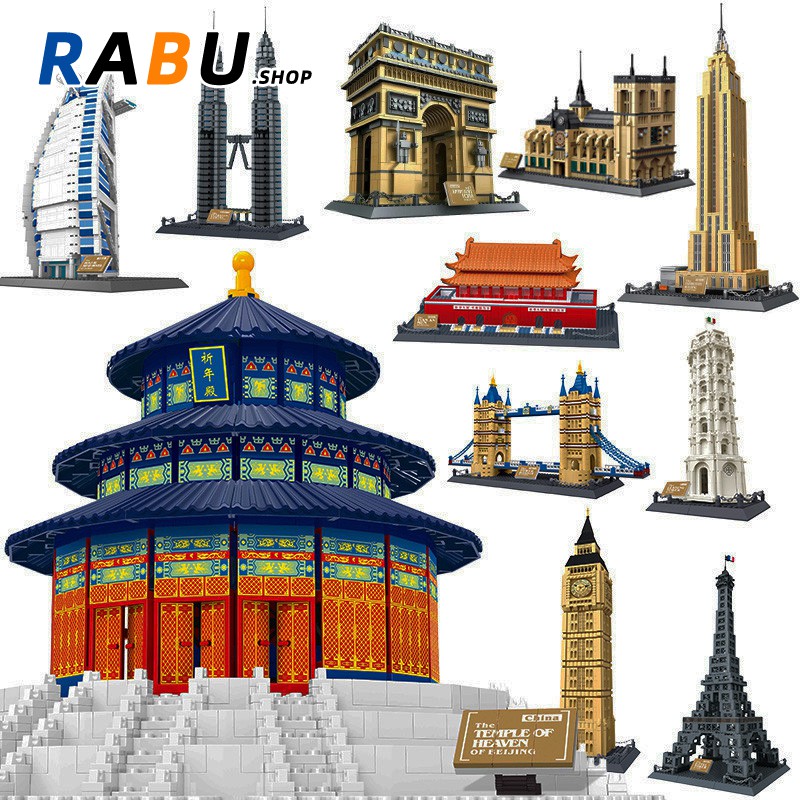 [READY STOCK] Struct Build Model Famous Buildings Over The World Wange ...