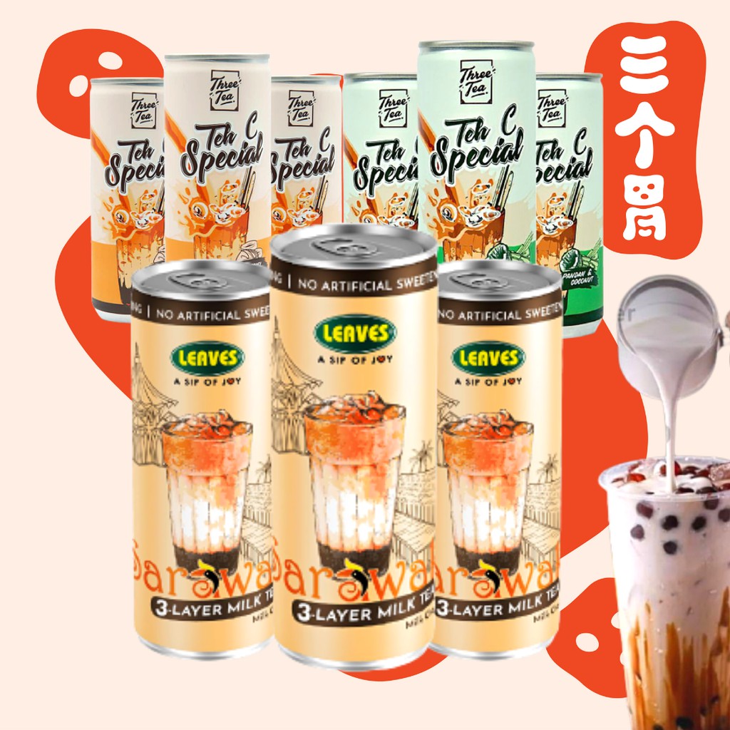 Three Tea Teh C Special Sarawak 3 Layer Tea Leaves 240ml 3 Layer Tea ...