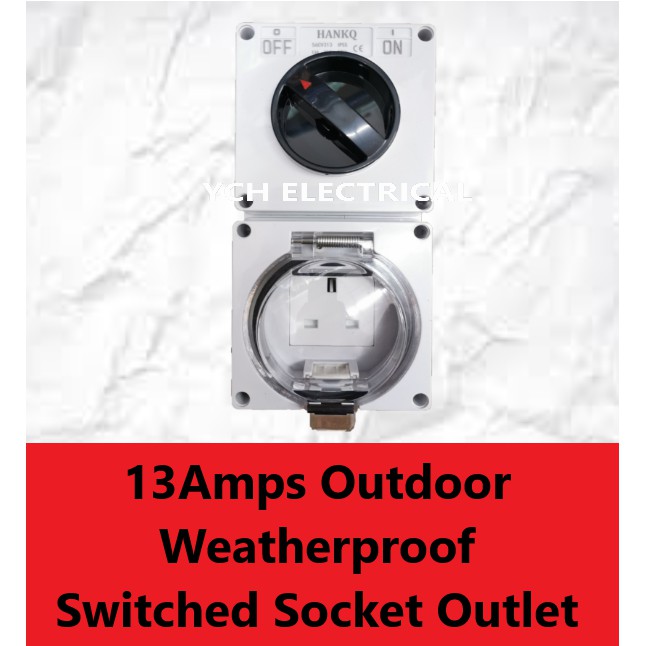 13 Amps OUTDOOR IP66 WEATHERPROOF SWITCH SOCKET OUTLET | Shopee Malaysia