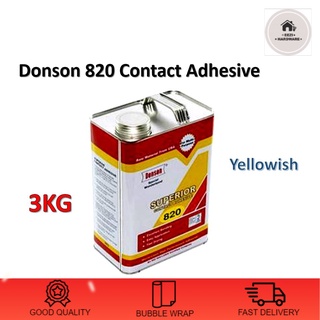 DONSON 820 CONTACT ADHESIVE 3KG FORMICA GLUE HPL GUM YELLOW GLUE ...