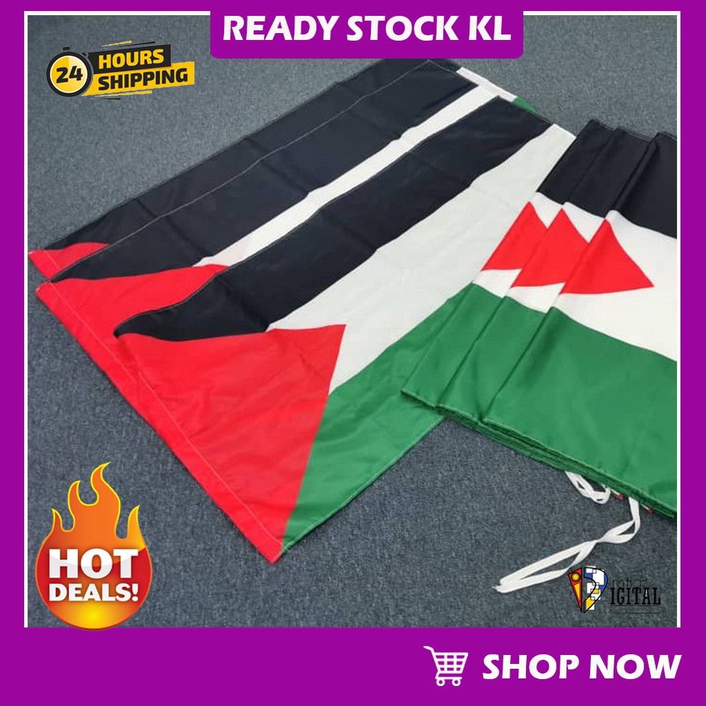 Bendera Palestine [CLEAR STOCK] Flag [POLYESTER 70gsm - STANDARD ...