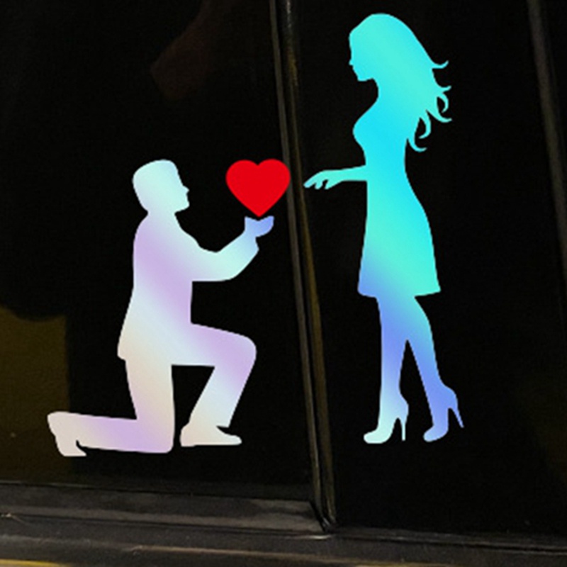 16cmX16cm Love Couple Proposal Car Stickers Car Romantic Stickers Rear ...