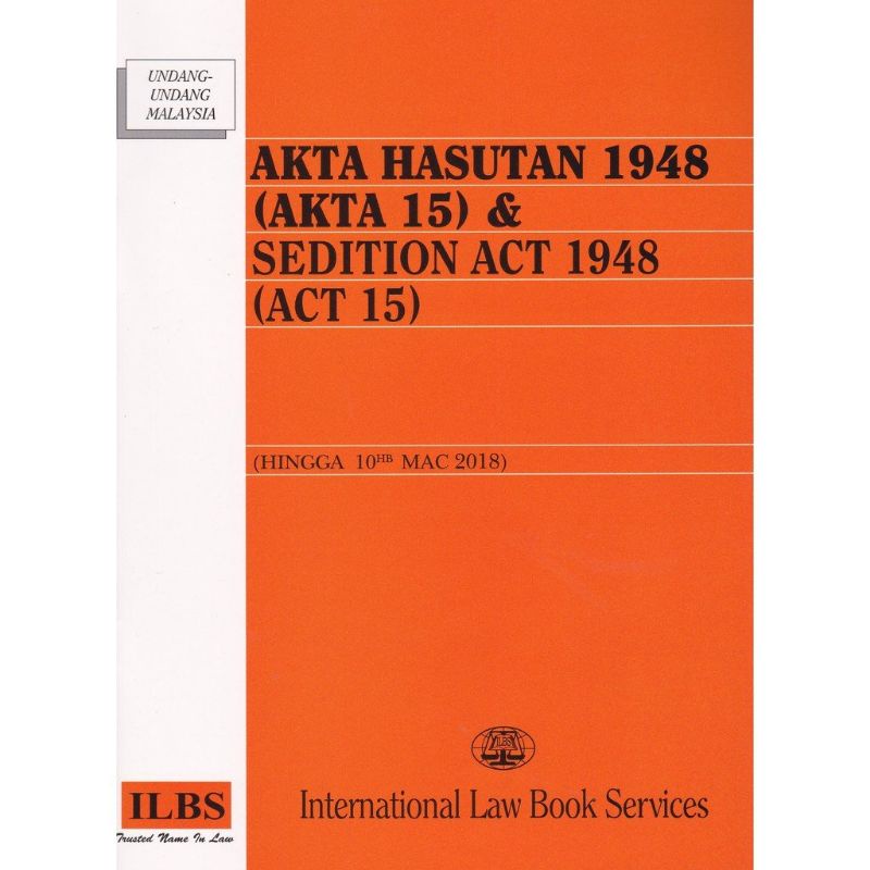 Akta Hasutan 1948 & Sedition Act 1948 (Act 15) | Shopee Malaysia