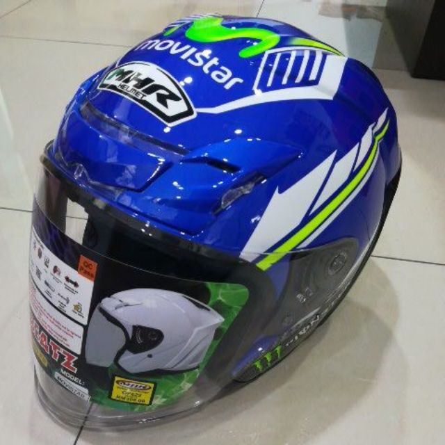 MHR Helmet Design Movistar(Blue)100%ORIGINAL MHR HIGH QUALITY | Shopee ...