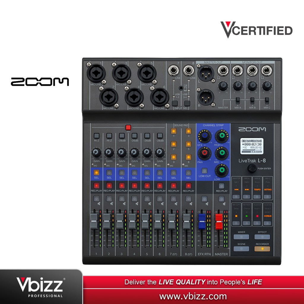 ZOOM L8 8 Channel Digital Mixer Recorder | Shopee Malaysia