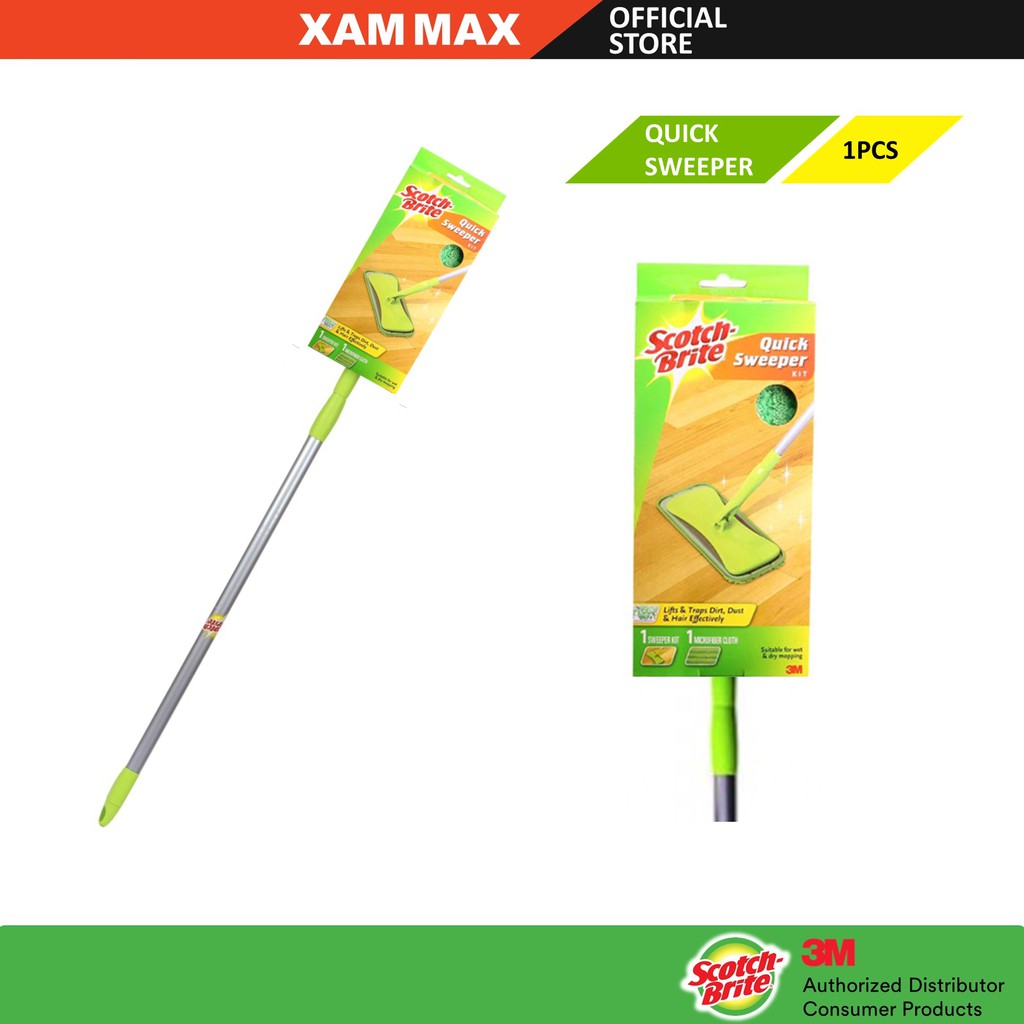 3M Scotch Brite - Quick Sweeper Flat Mop - Penyapu Lantai | Shopee Malaysia
